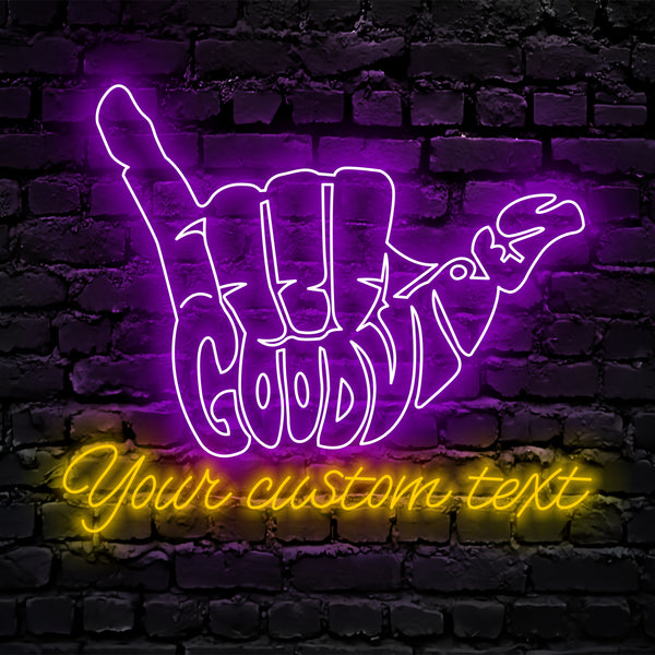 Good vibes Neon Sign - Custom Name Good vibes Neon Signs For Home, Bir ...