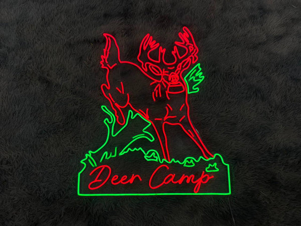 Custom Deer Hunting Neon Sign Wall Art LED Light Personalized Hunter N ...