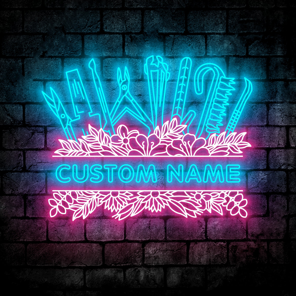Personalized Name Nail Salon Neon Sign - Custom Name Nail Salon Neon S ...